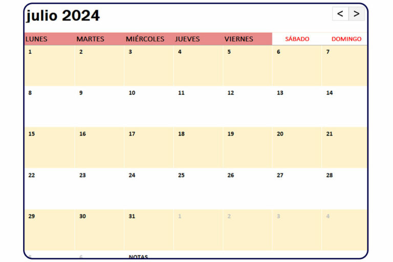 Calendario 2024 España con Festivos en Excel y PDF